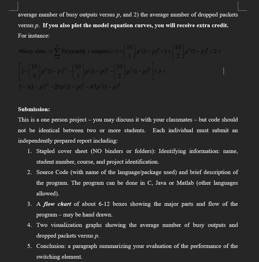 Project Description In this project you will write a | Chegg.com