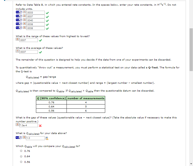Solved What is the gap of these values (questionable value − | Chegg.com