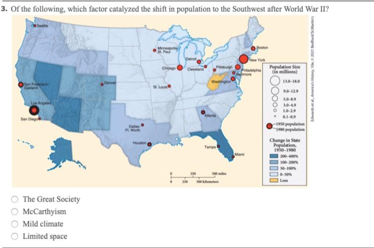 Solved 3. Of the following, which factor catalyzed the shift | Chegg.com
