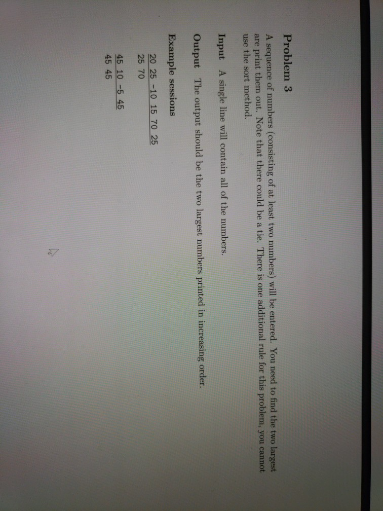 Solved Problem 3 A sequence of numbers (consisting of at | Chegg.com