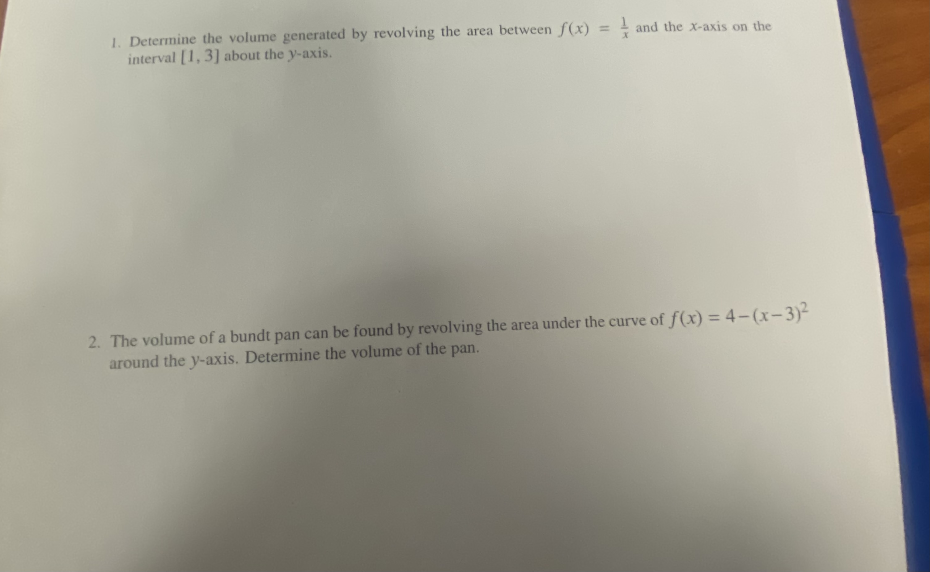 Solved Determine the volume generated by revolving the area | Chegg.com