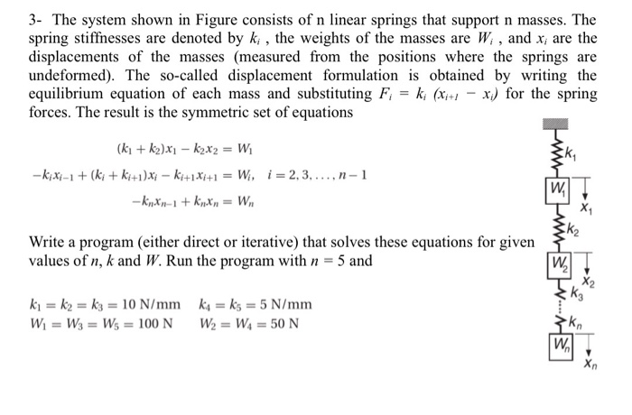 Solved 3- The system shown in Figure consists of n linear | Chegg.com