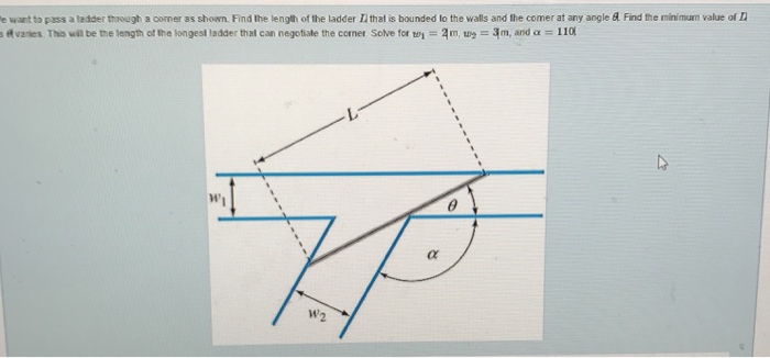Solved want to pass a ladder through a corner as shown. | Chegg.com