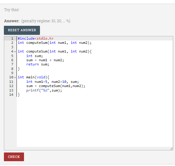 Solved Try this! Answer: (penalty regime: 10,20, ... %) | Chegg.com