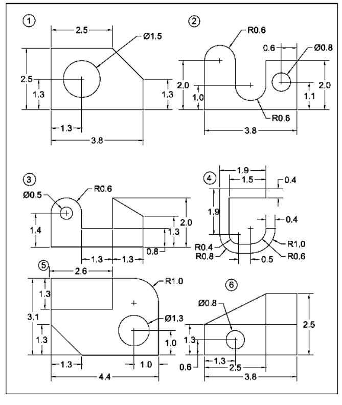 Solved Draw the following drawing figures on AUTOCAD | Chegg.com