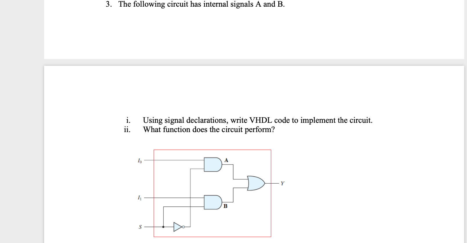 Solved 3. The following circuit has internal signals A and | Chegg.com