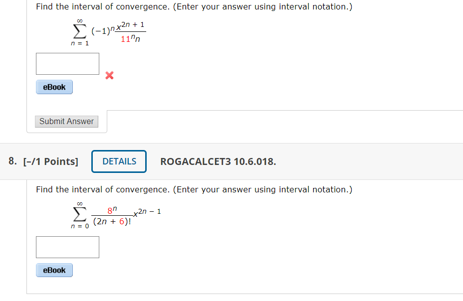 Solved Find the interval of convergence. (Enter your answer | Chegg.com