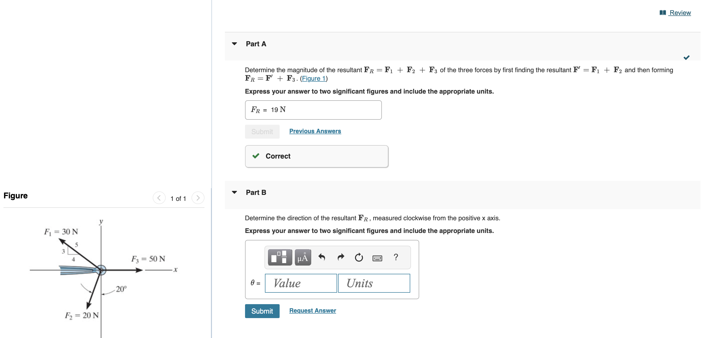 Solved Part Adetermine The Magnitude Of The Resultant