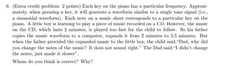 Solved 6. (Extra credit problem: 2 points) Each key on the | Chegg.com
