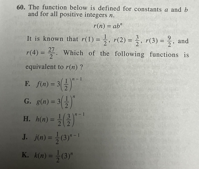 Solved 60. The function below is defined for constants a and | Chegg.com