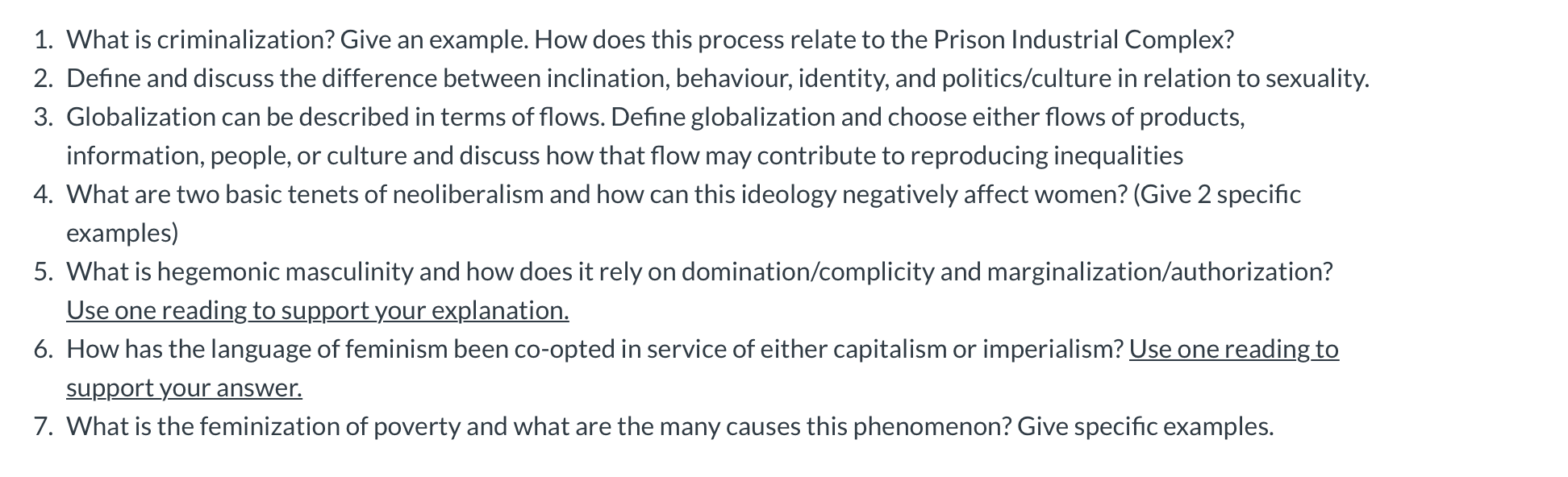 1. What is criminalization? Give an example. How does | Chegg.com