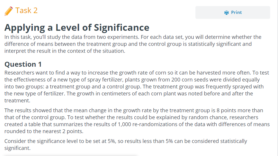 Solved Question 1 Researchers want to find a way to increase | Chegg.com