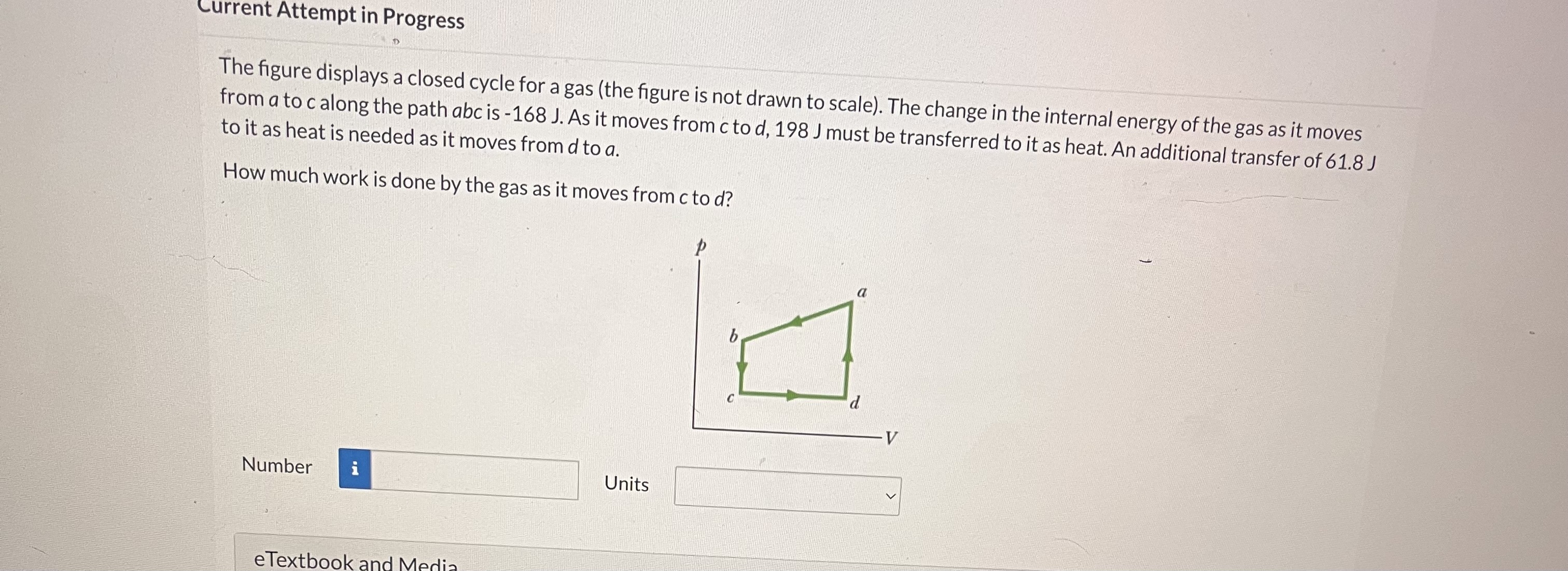 Solved The figure displays a closed cycle for a gas (the | Chegg.com