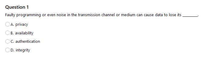 Solved Question 1Faulty programming or even noise in the | Chegg.com