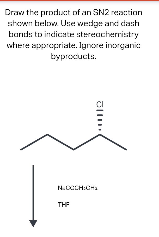Solved Draw the product of an SN2 reaction shown below. Use | Chegg.com