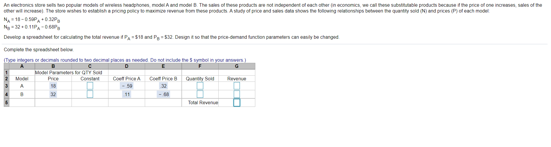 Solved An electronics store sells two popular models of | Chegg.com