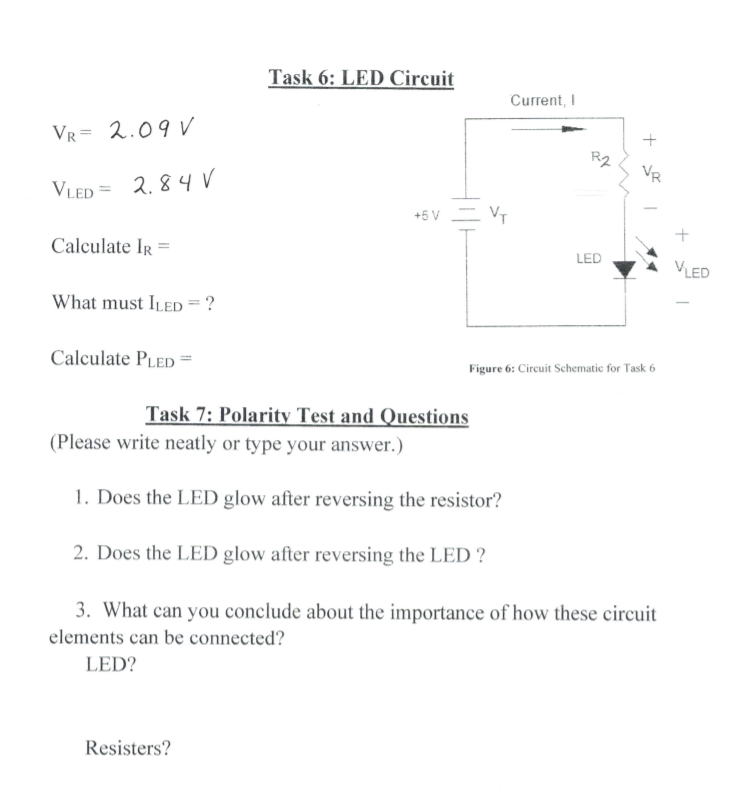 Solved Circuit Lab 2 Name For calculation of Current and | Chegg.com
