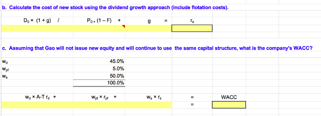Solved a. Calculate the cost of each capital component, | Chegg.com
