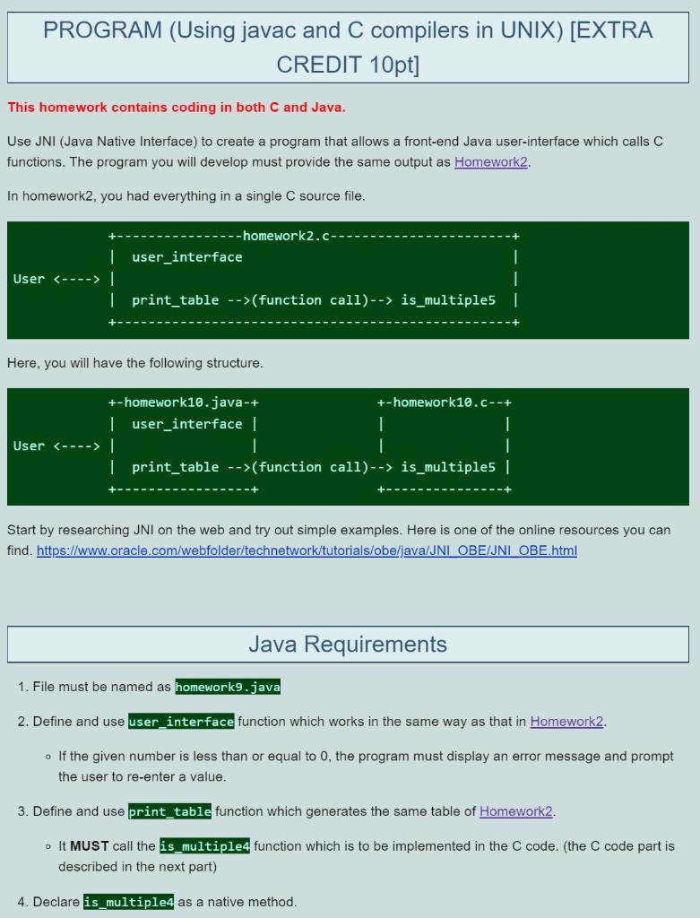 Program Using Javac And C Compilers In Unix Extra 1025