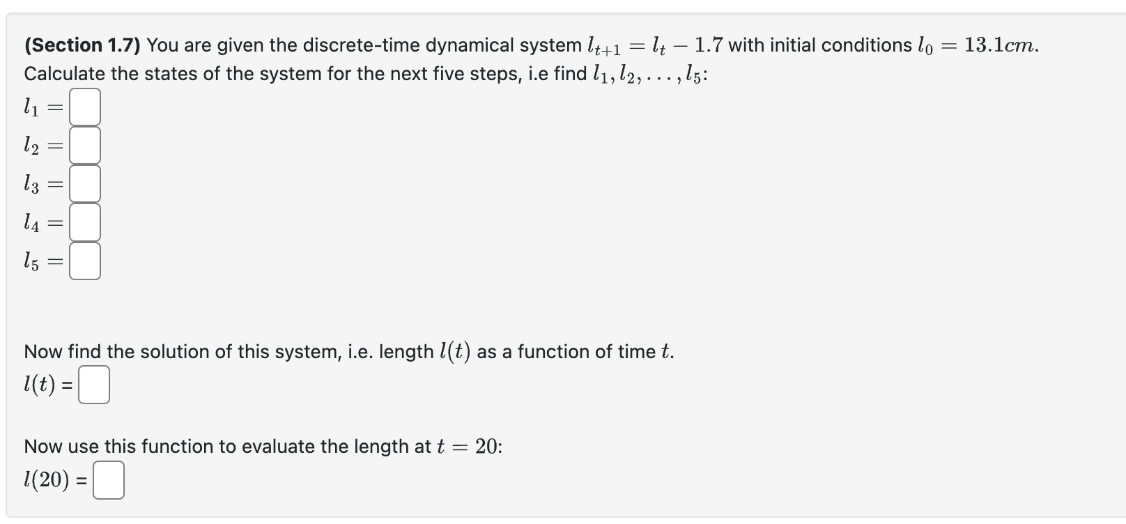 Solved (Section 1.7) You are given the discrete-time | Chegg.com