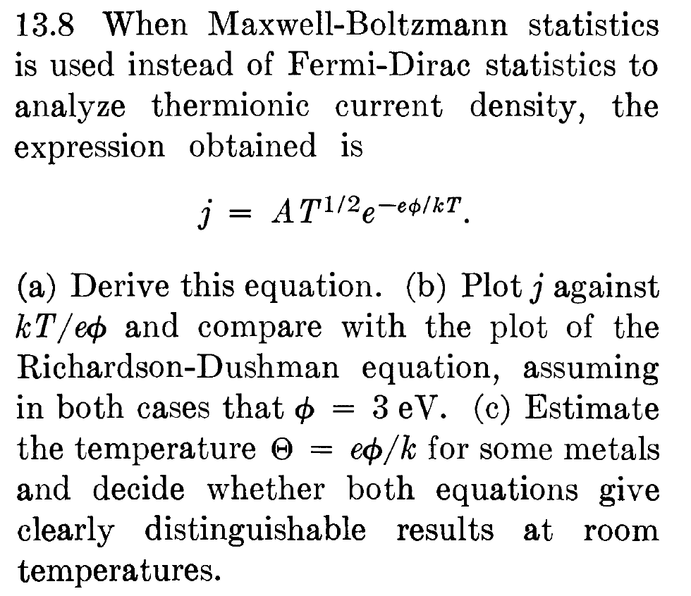Solved 13.7 Plot the Richardson-Dushman equation for | Chegg.com
