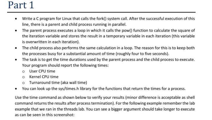 Solved line, there is a parent and child process running in | Chegg.com