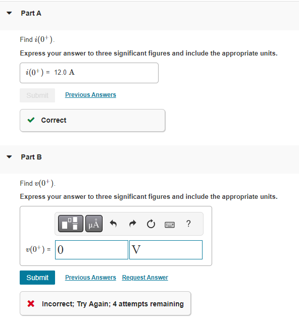 Solved The switch in the circuit in (Figure 1) has been in | Chegg.com