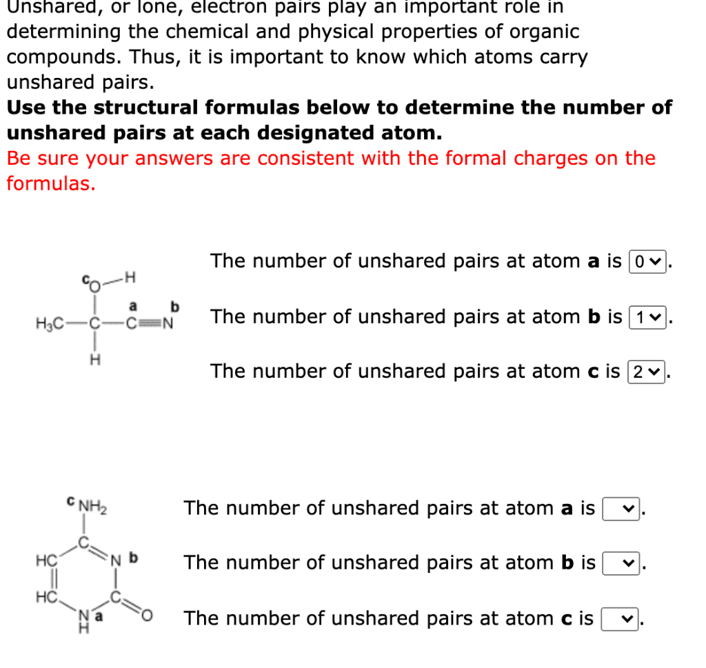 Solved Unshared, or lone, electron pairs play an important | Chegg.com