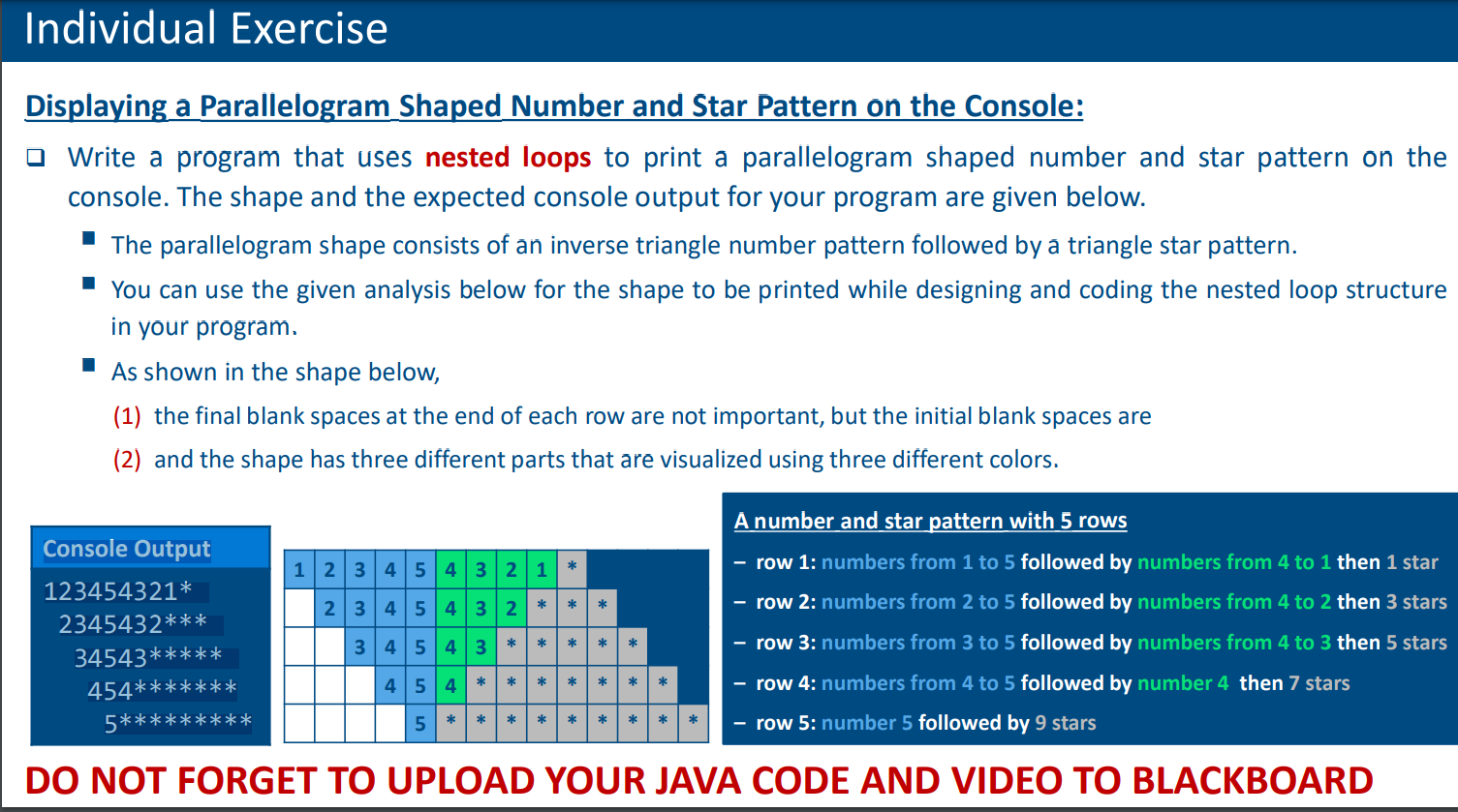 Solved Displaying a Parallelogram Shaped Number and Star | Chegg.com