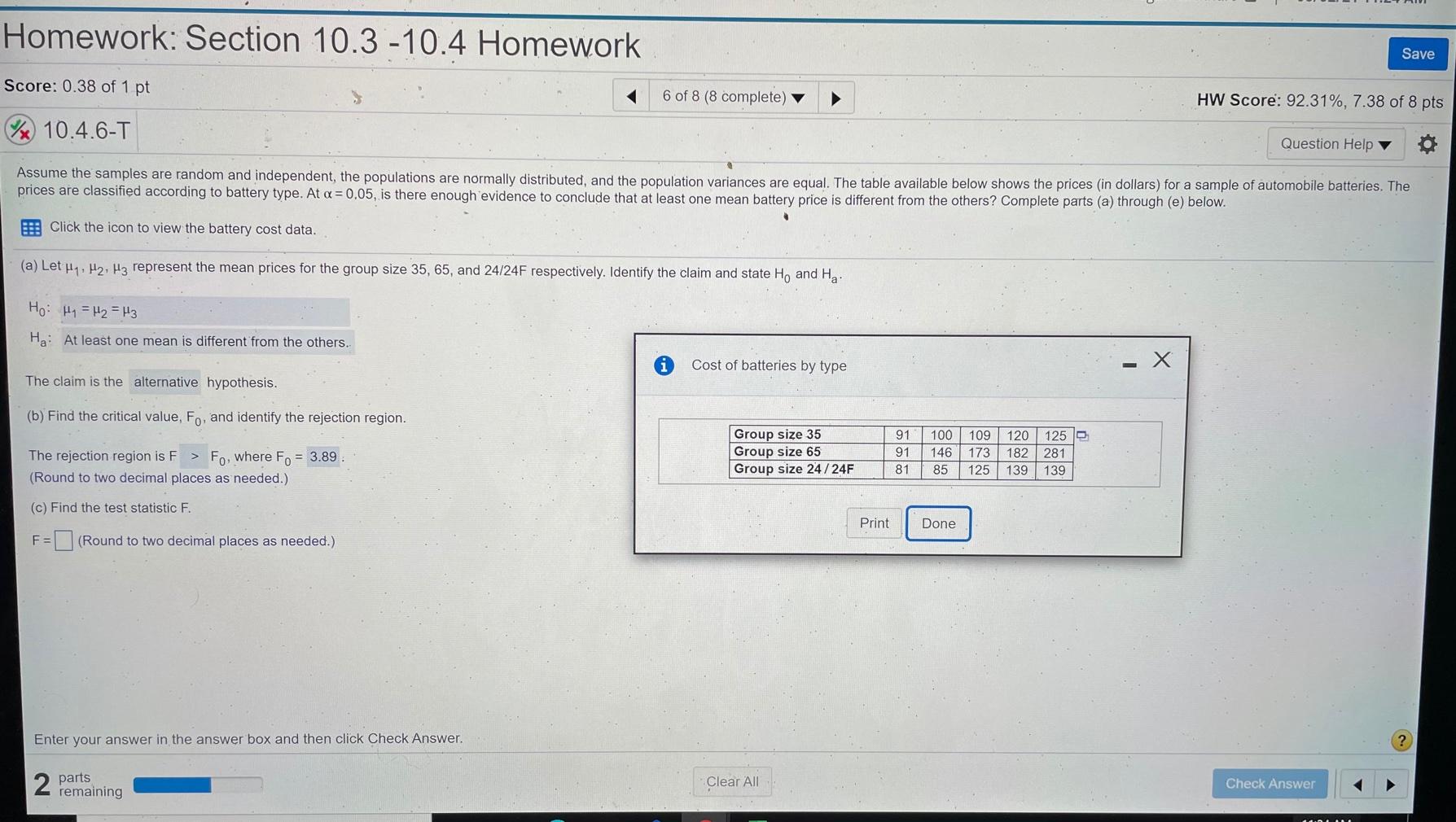 Solved Homework Section 10 3 10 4 Homework Save Score