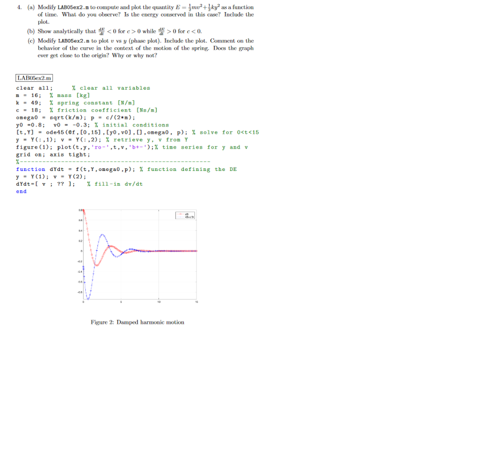 Solved 4. (a) Modify LABO5ex2.n to compute and plot the | Chegg.com