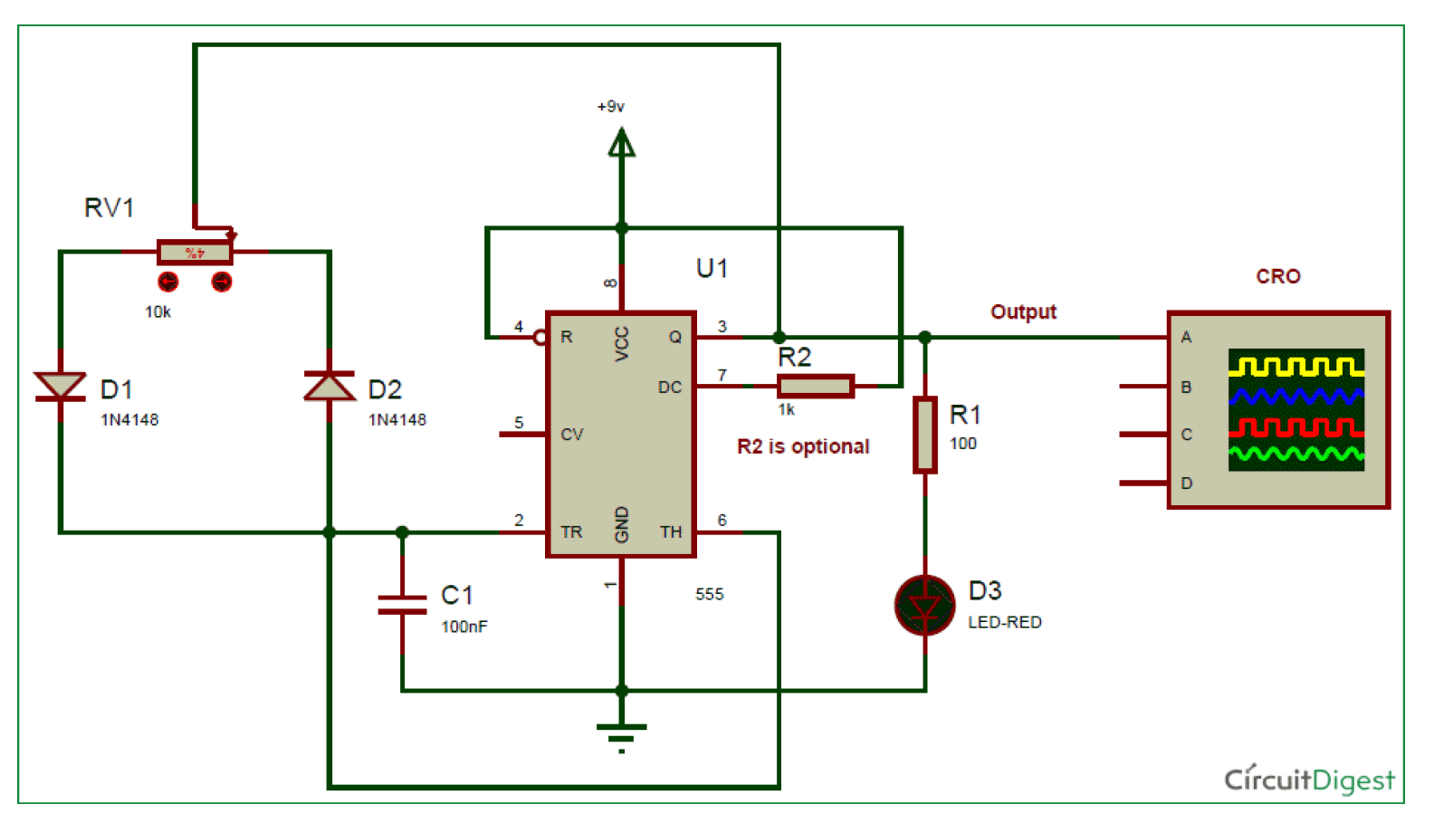 Solved Pwm Wave Generation Using 555 Timer Multisim Build