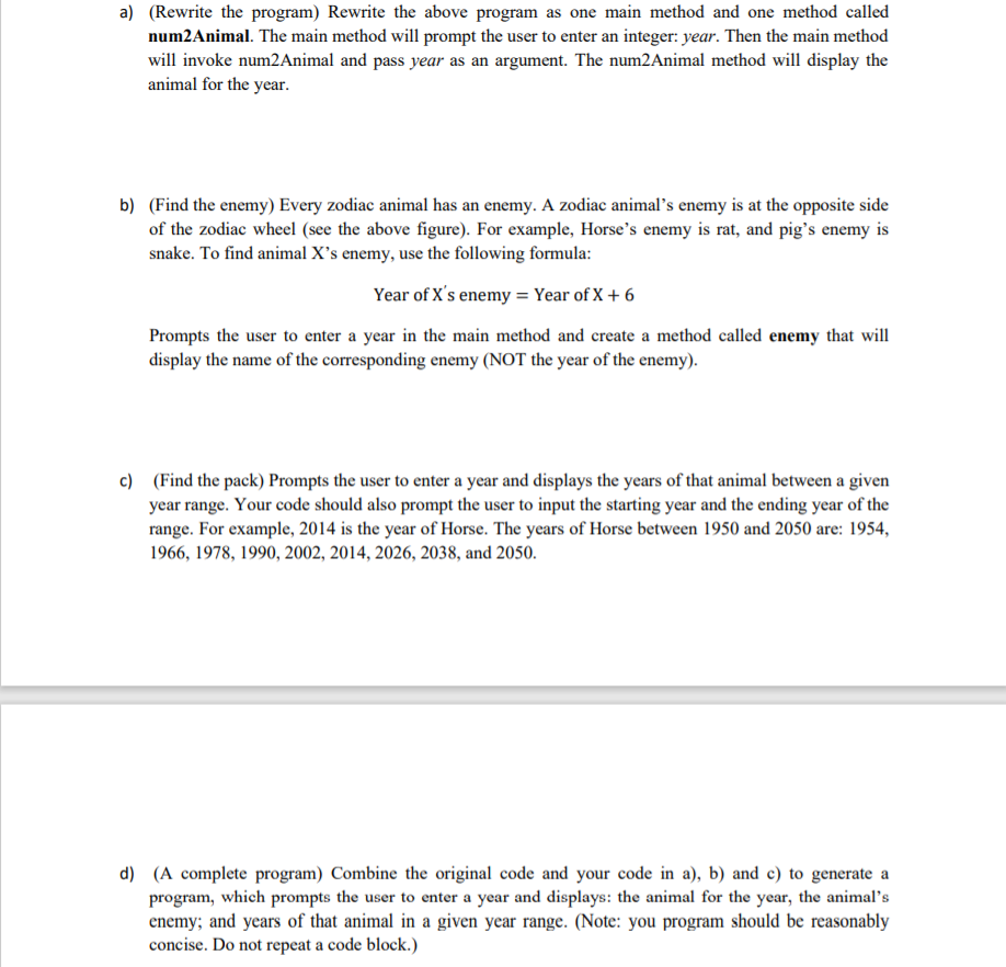 Solved import java.util.Scanner; public class ChineseZodiac | Chegg.com