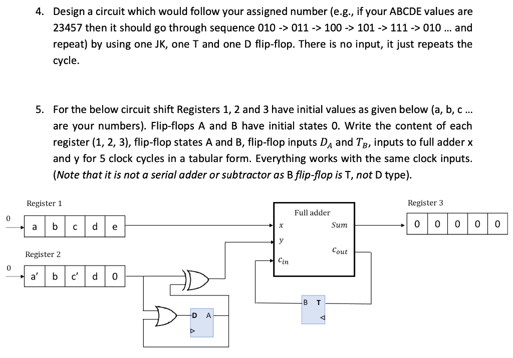 Solved A=2 B =6 C = 7 D = 4 E = 5 a=0 b=0 c=1 d=0 e=1 | Chegg.com
