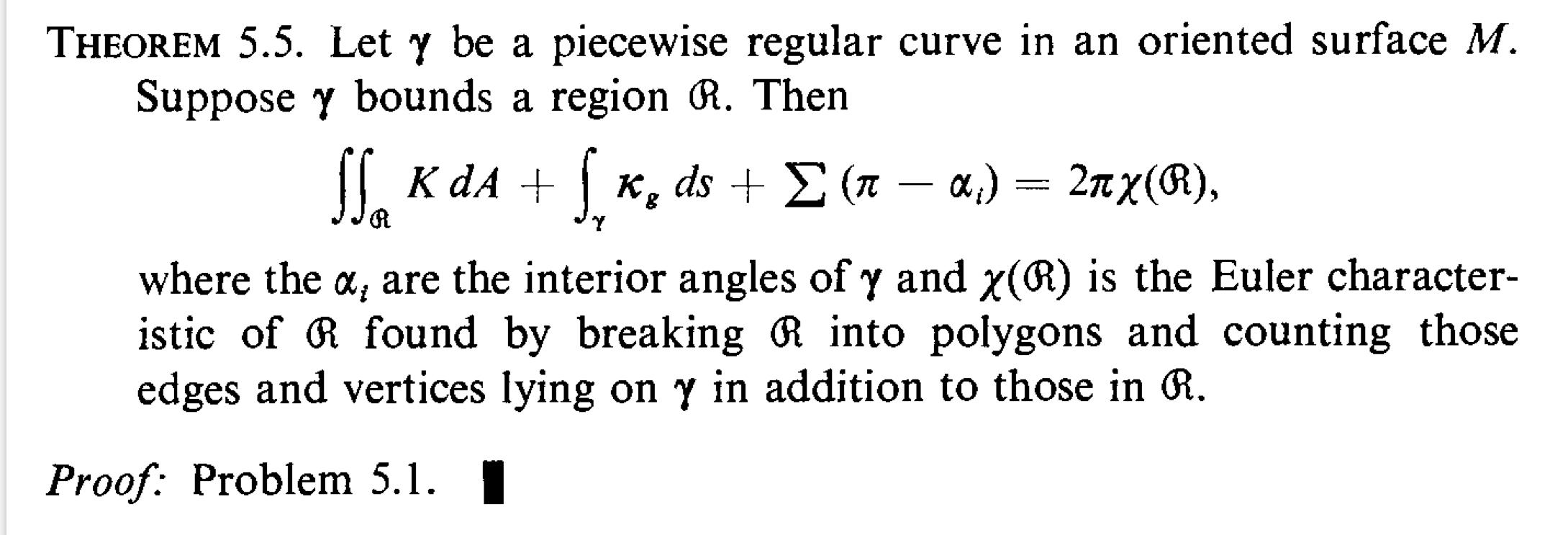 Solved THEOREM 5.5. Let γ be a piecewise regular curve in an | Chegg.com