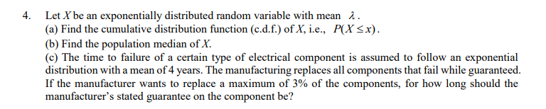 Solved Let x ﻿be an exponentially distributed random | Chegg.com