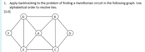 1. Apply backtracking to the problem of finding a | Chegg.com 1. Apply backtracking to the problem of finding a | Chegg.com