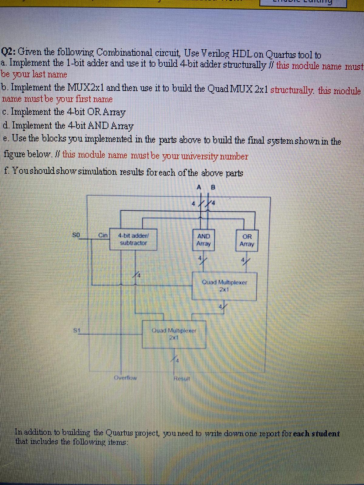 Solved Q2: Given the following Combirational circuit, Use | Chegg.com