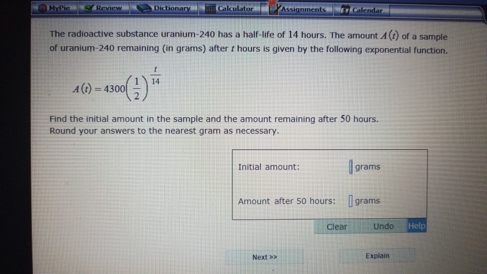 Solved MyPi Dictionar Calculator Assignments Calendar The | Chegg.com
