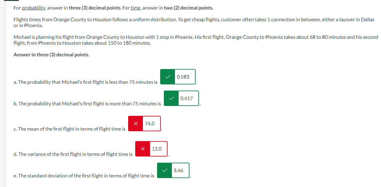 Solved For probability, answer in three (3) decimal points. | Chegg.com