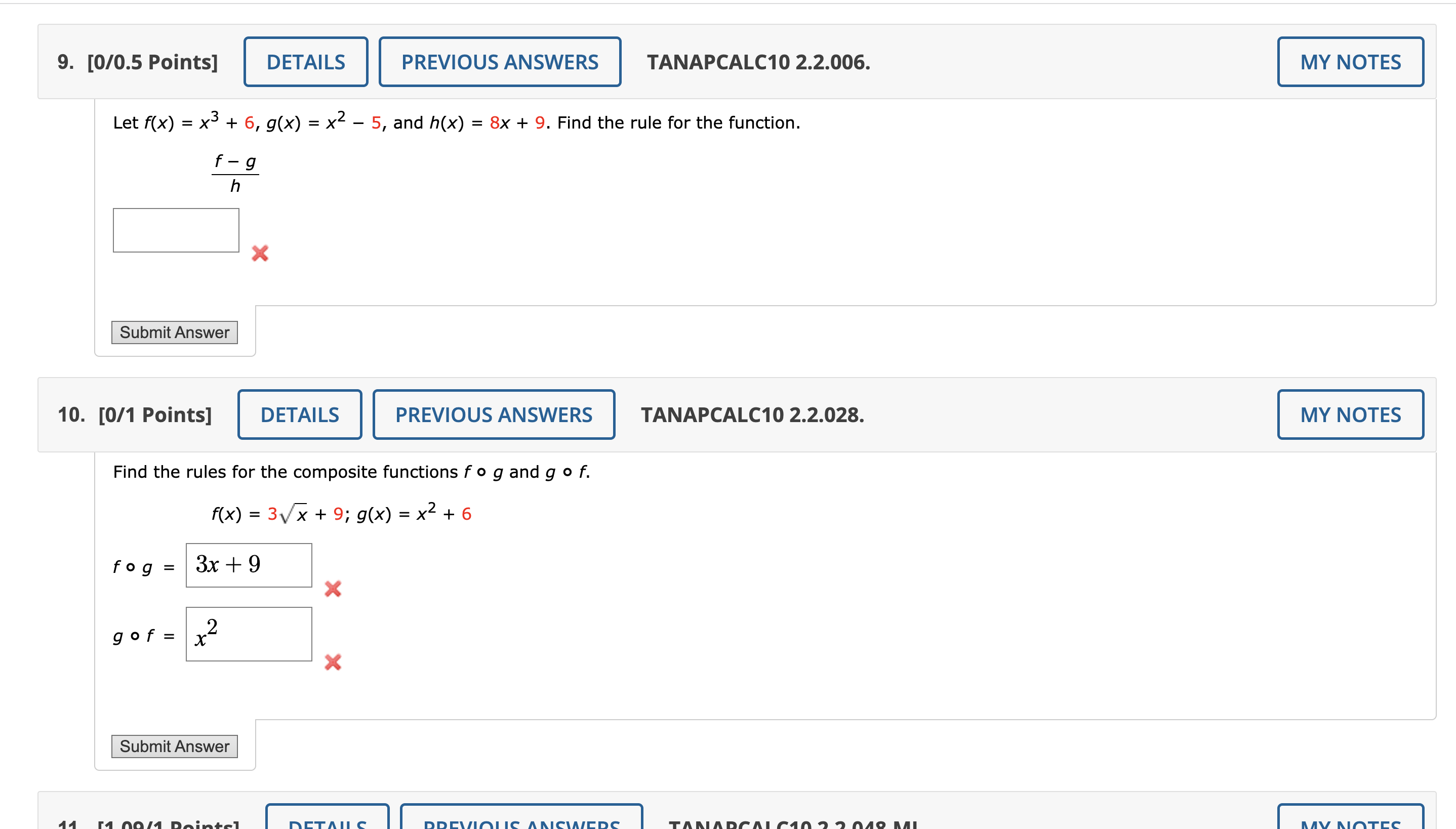 Solved Let f(x)=x3+6,g(x)=x2−5, and h(x)=8x+9. Find the rule | Chegg.com