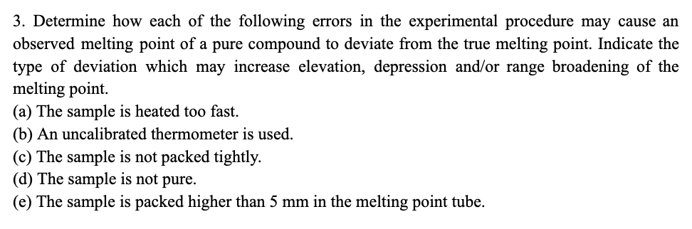 Solved Determine how each of the following errors in the | Chegg.com
