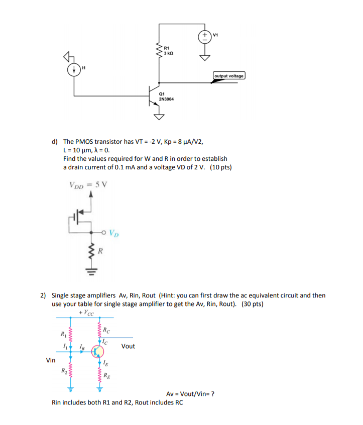 Solved 1) Saturation, cutoff, triode, forward-active ? (40 | Chegg.com