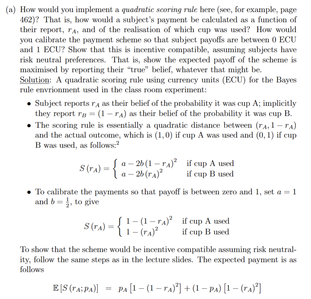 Solved 1. Inducing beliefs using Bayes Rule. Bayes rule is a | Chegg.com