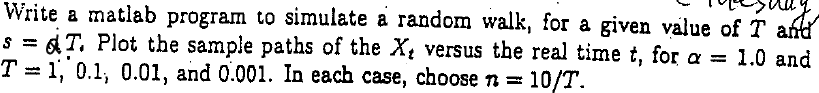 Write a matlab program to simulate a random walk, for | Chegg.com Write a matlab program to simulate a random walk, for | Chegg.com