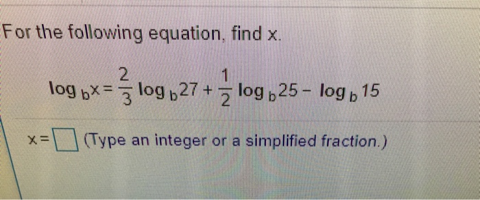 Solved Find x in the following equation. log bx t log b(x 4) | Chegg.com