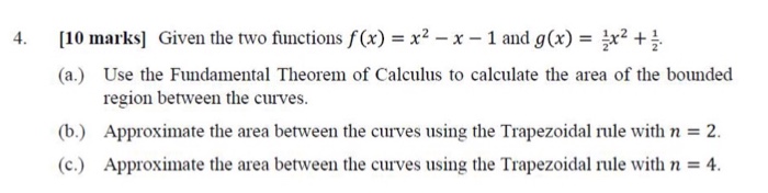 Solved Given the two functions f(x)-x2-x-1 and g (x)- 4. 2 [ | Chegg.com