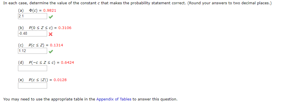 Solved In each case, determine the value of the constant c | Chegg.com
