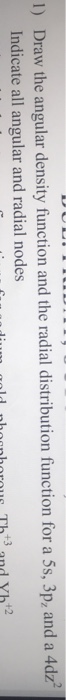 Solved z? Draw the angular density function and the radial | Chegg.com