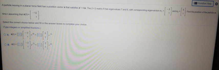 Solved Question Heb A particle moving in a planar force | Chegg.com